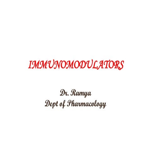 Immunosuppressants | PPTX