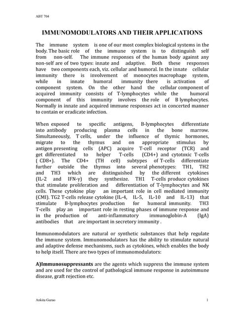 Immunosuppressants | PPTX