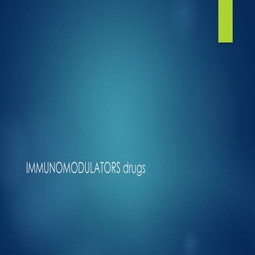 IMMUNOMODULATORS drugs.pptx pharmacological | PPT