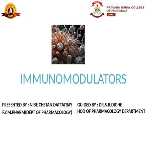 Immunostimulants & immunosuppressants | PPTX