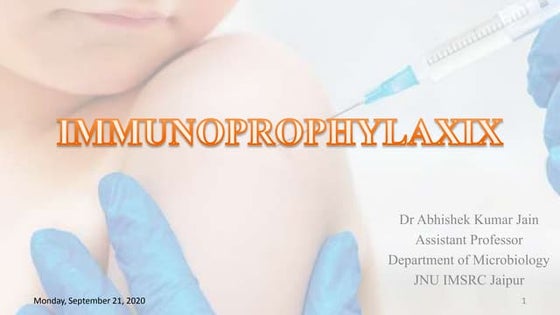 Immunoprophylaxis | PPT