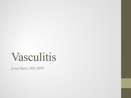 Childhood Vasculitis pathology & Pathogenesis | PPTX