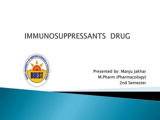 Immunosuppressants | PPT
