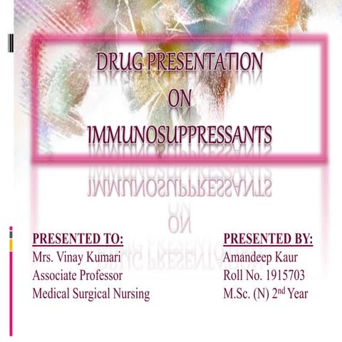 Immunosuppressants | PPTX
