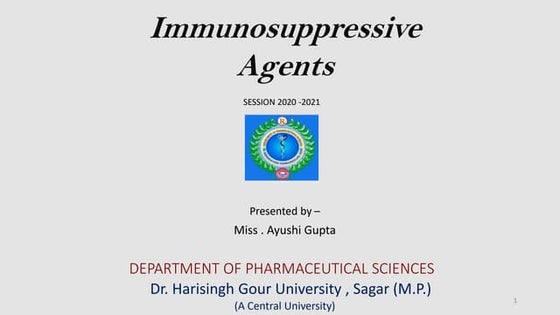 Immunostimulants & immunosuppressants | PPTX