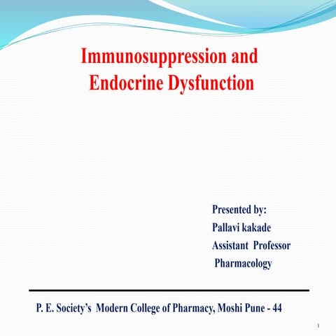immunosupressant and endocrine dysfunction.pptx