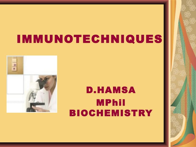 Double immunodiffusion technique | PPTX