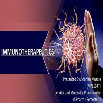 IMMUNOTHERAPEUTICS. | PDF
