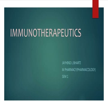 Immunotherapeutics | PPTX