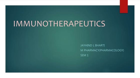 Immunotherapy | PPT