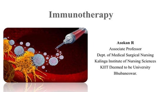 Cancer immunotherapy slideshare | PPT
