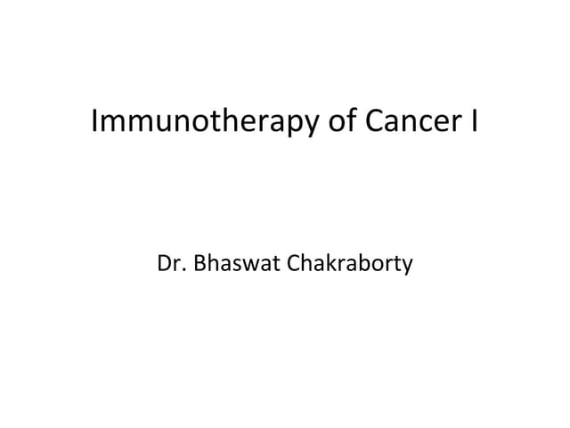 Immunotherapy For Cancer Pptx Cancer Diseases And Conditions