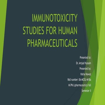 IMMUNOTOXICITY STUDIES FOR HUMAN PHARMACEUTICALS.pptx