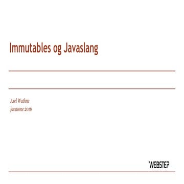Immutables og javaslang | PDF
