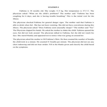 Integrated Management of Childhood Illness (IMCI) Case Studies and ...