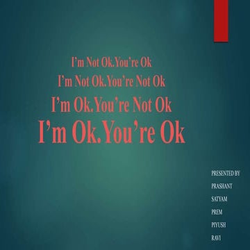 I'm ok, you're ok | PPTX