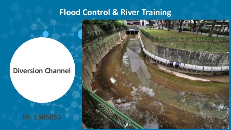 Diversion channel, water way and spreading ground