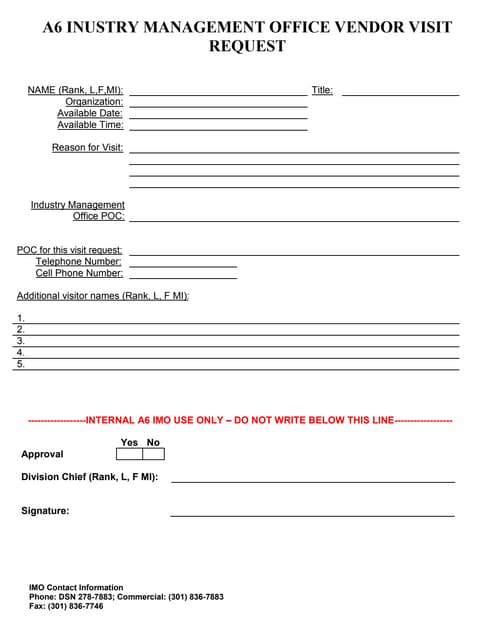 IMO Visit Request Form | PDF