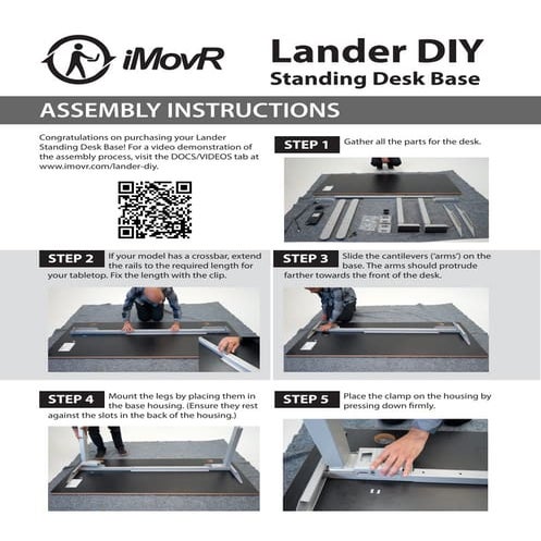 Lander DIY Standing Desk Assembly Instructions | PDF