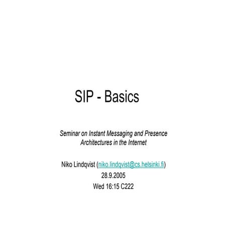 Imp sip basics-presentation[1] | PPT