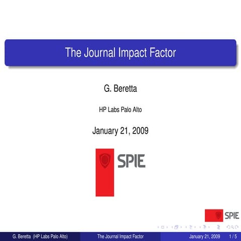 The Journal Impact Factor | PDF