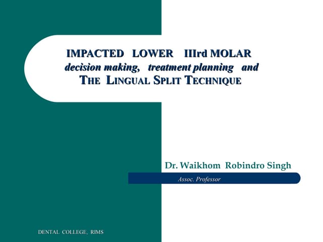 Radiographic assessment of impacted teeth | PPTX