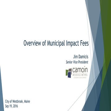 Overview of Municipal Impact fees | PPTX | Civil Engineering Industry ...