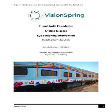 Lifeline Express & Vision Spring - Healthcare On A Train | Vision ...