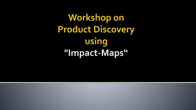 Impact Mapping Ppt