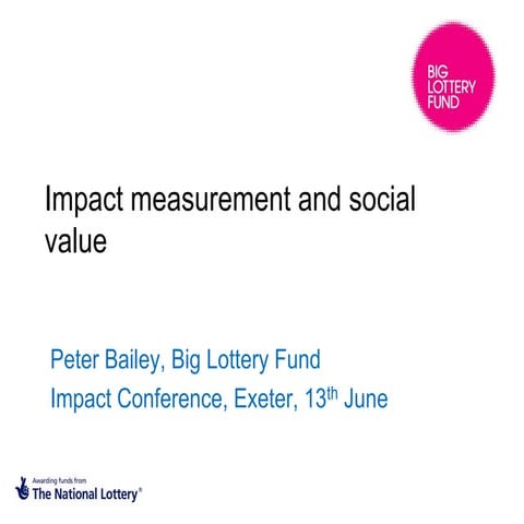 Impact Measurement & Social Value Peter Bailey | PDF