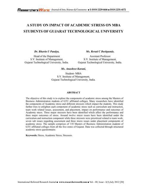 Research Questionnaire, stress tool | XLSX