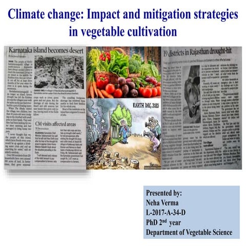 Climate change: Impact and its mitigation strategies in vegetable crops ...