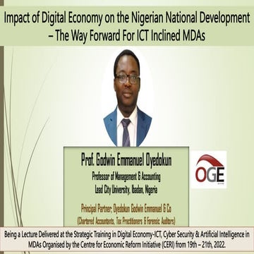 Impact of Digital Economy on the Nigerian National Development – The ...