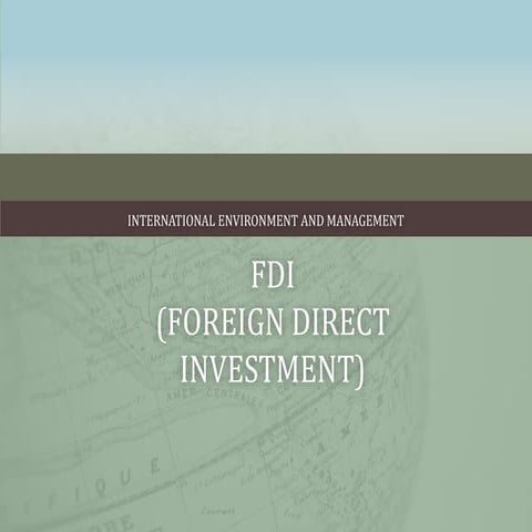 Impact of FDI in indian economy | PPTX