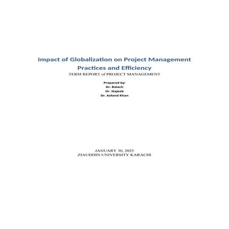 Impact of Globalisation on project management. docx | PDF
