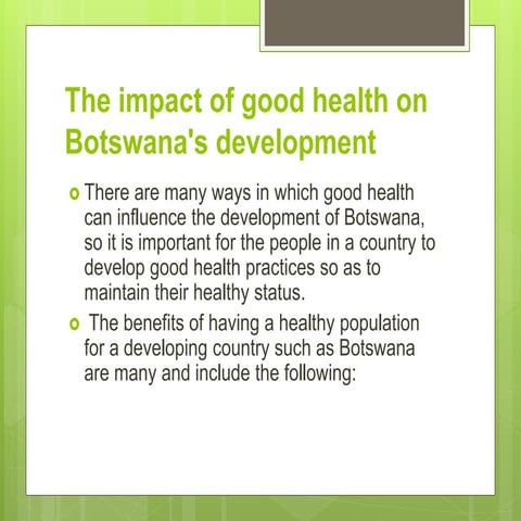 Impact of health on development | PPTX