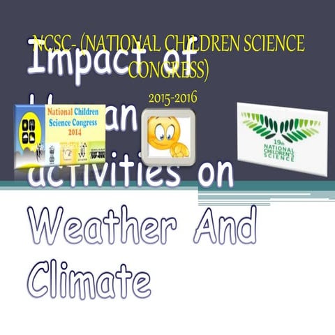 Impact of human activities on weather and climate | PPT