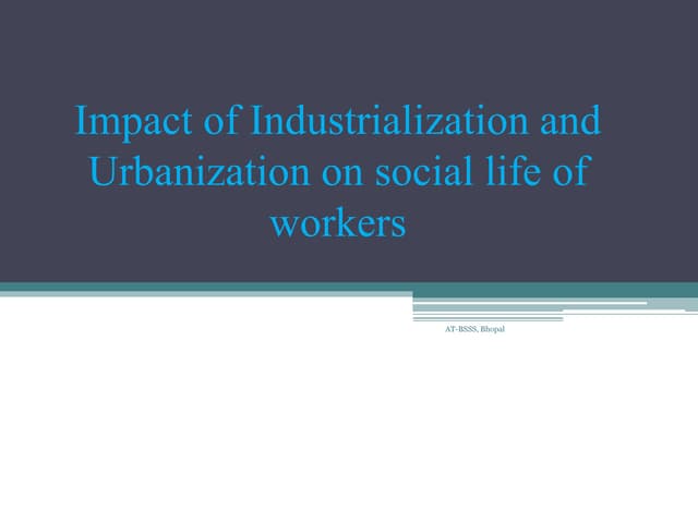 Urbanisation | PPTX