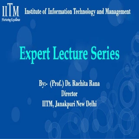 Expert Lecture Series | PPT