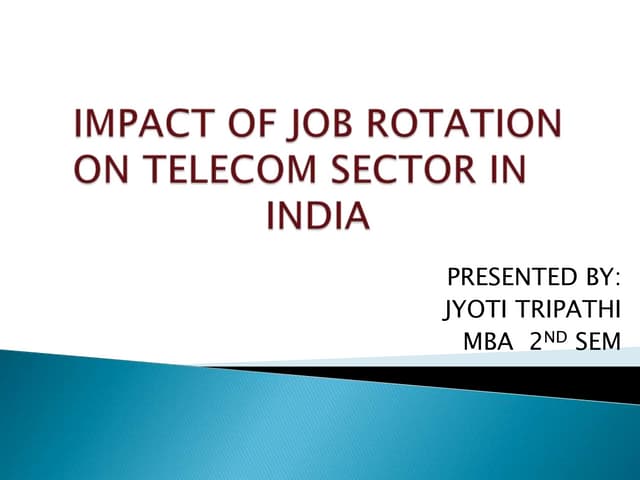 Basic job rotation and job application.. | PPTX