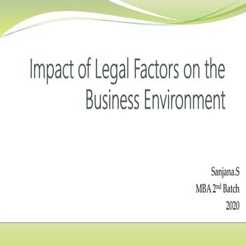 Impact of legal factors on the business environment | PPTX | Houses ...