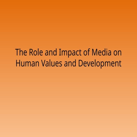 Impact of media on society | PPTX