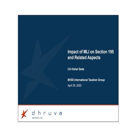 Impact of MIL on Sec. 195_IT_27.04.20_CA Vishal Gada | PDF