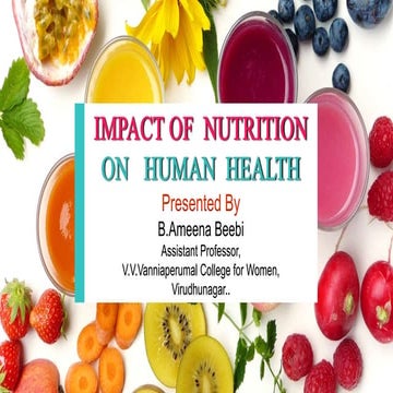 Impact of nutrition on human health | PPTX