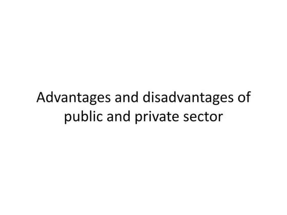 Public Sector Vs Private Sector | PPT