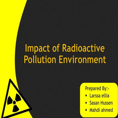 Impact of radioactive pollution environment | PDF