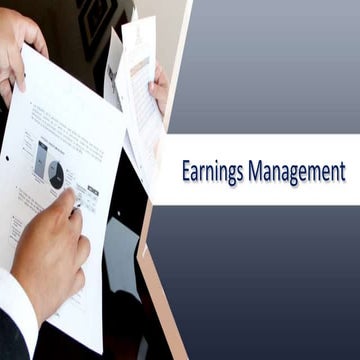 Impact of real earnings management on firms performance | PPTX