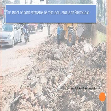 Impact of road expansion on local people | PPTX