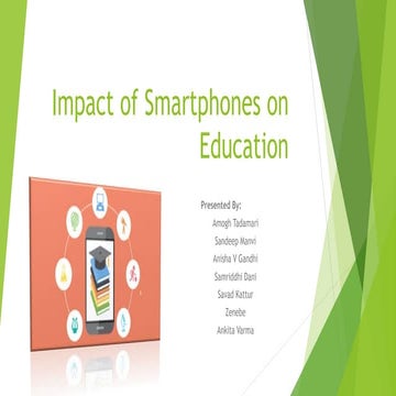 Impact of smartphones on education | PPTX