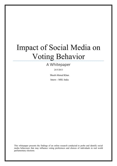 Social media & general election | PPT